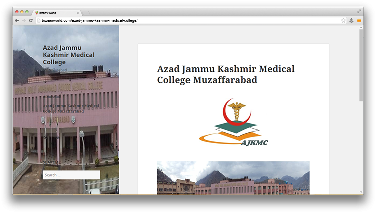 Azad Jammu Kashmir Medical College - Biznas World