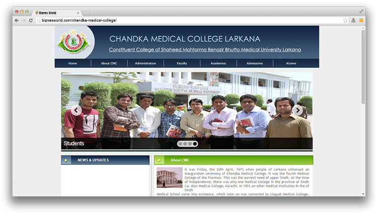 Chandka Medical College - Biznas World