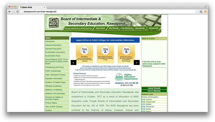 BISE Rawalpindi - Biznas World