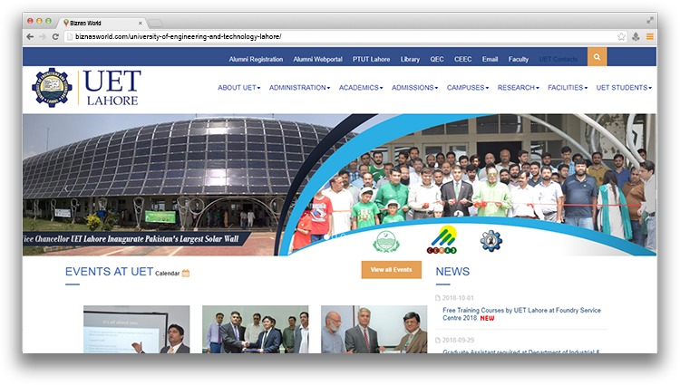 University of Engineering and Technology Lahore - Biznas World