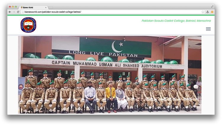Pakistan Scouts Cadet College Batrasi - Biznas World