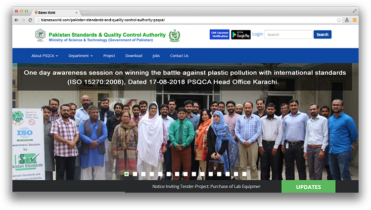 Pakistan Standards and Quality Control Authority PSQCA - Biznas World