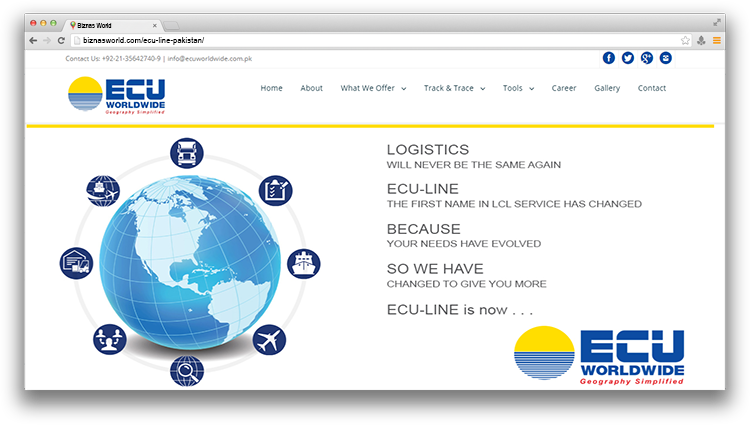 Ecu Line Pakistan - Biznas World