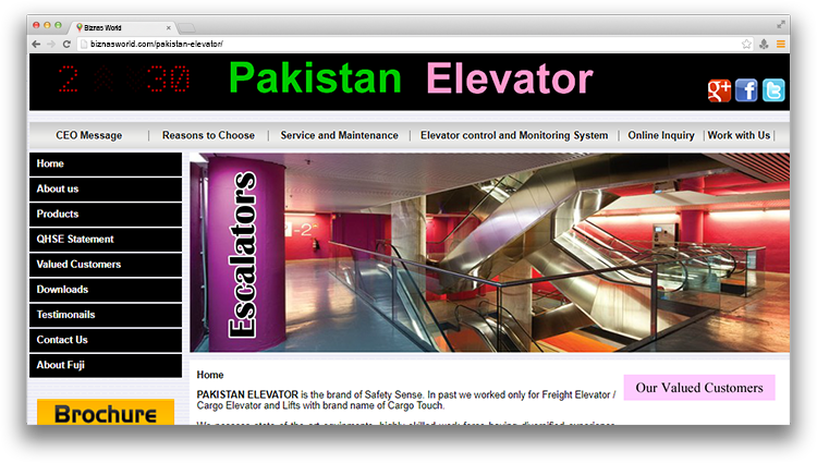Pakistan Elevator - Biznas World