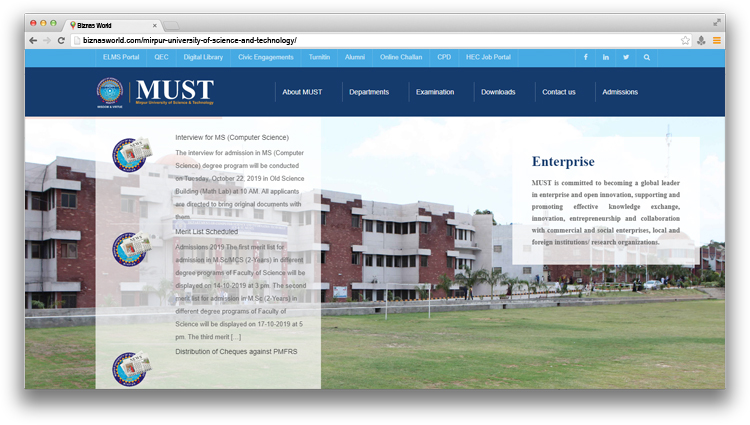 Mirpur University of Science and Technology - Biznas World